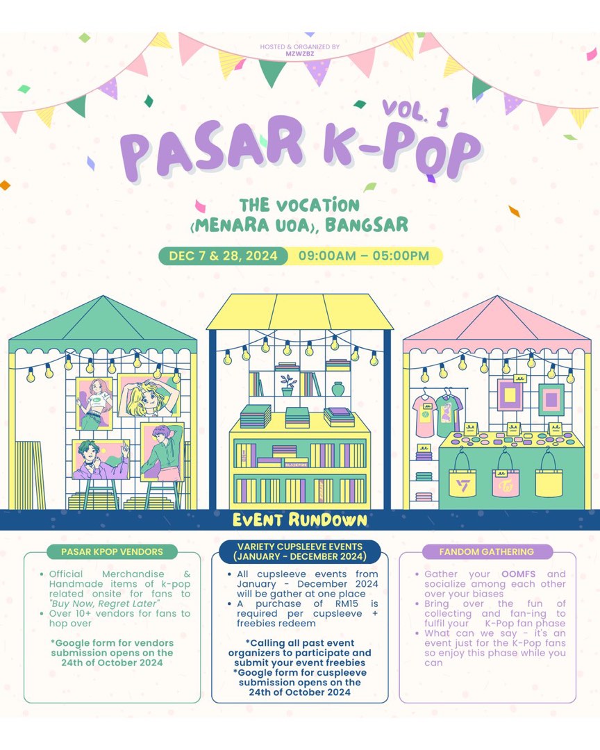 Pasar K-Pop Vol. 1 in KL, Announcements on Carousell