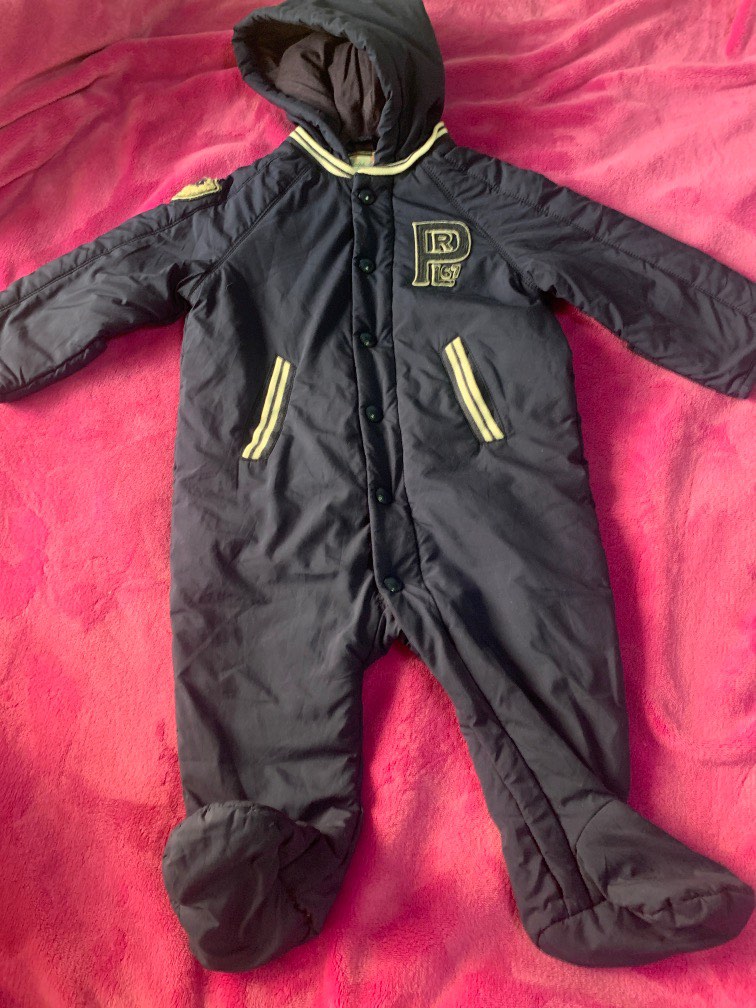 Ralph Lauren Baby Puffer Frog suit 6m, Babies & Kids, Babies & Kids ...