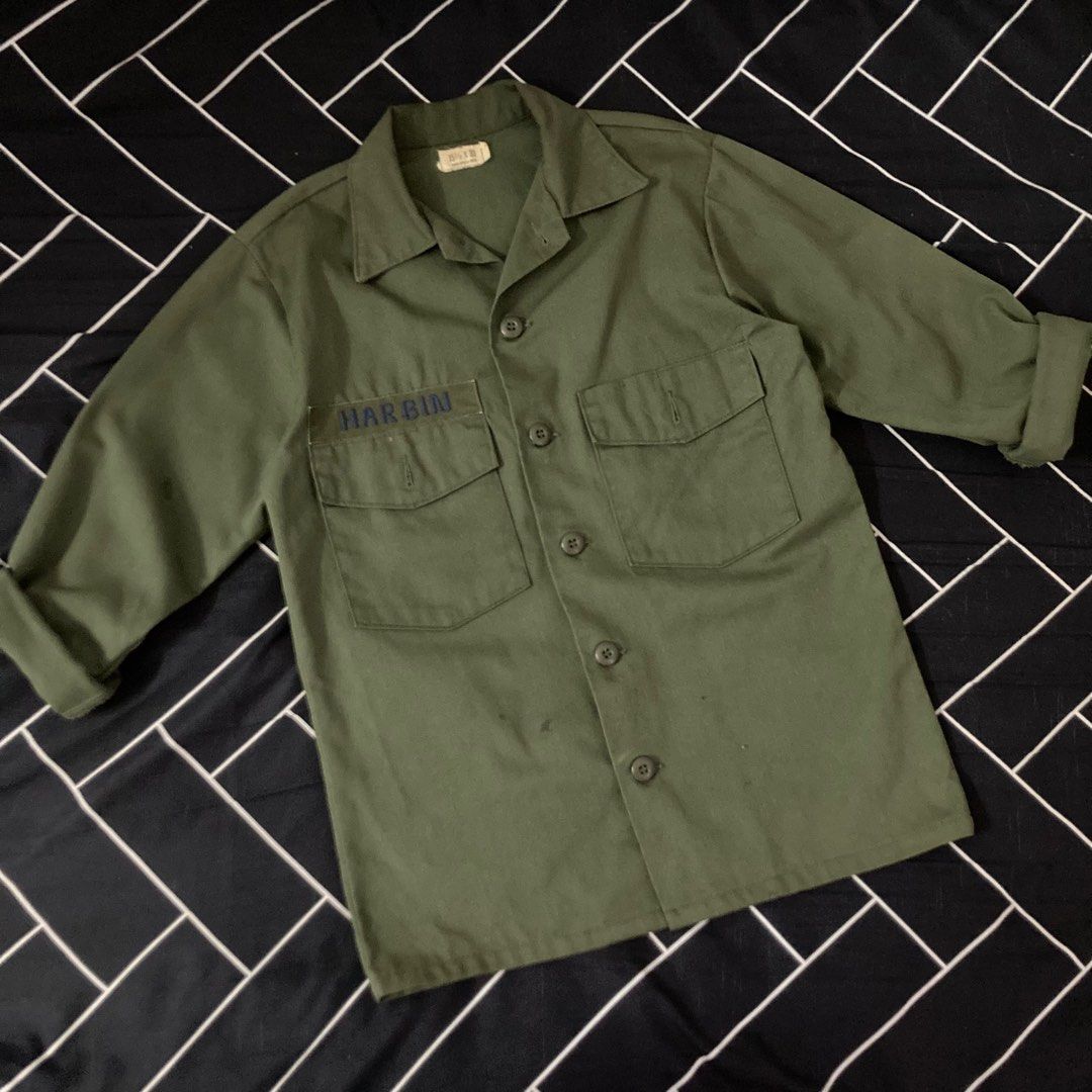 RARE ! VINTAGE US ARMY OG 107 SHIRT, Men's Fashion, Activewear on Carousell