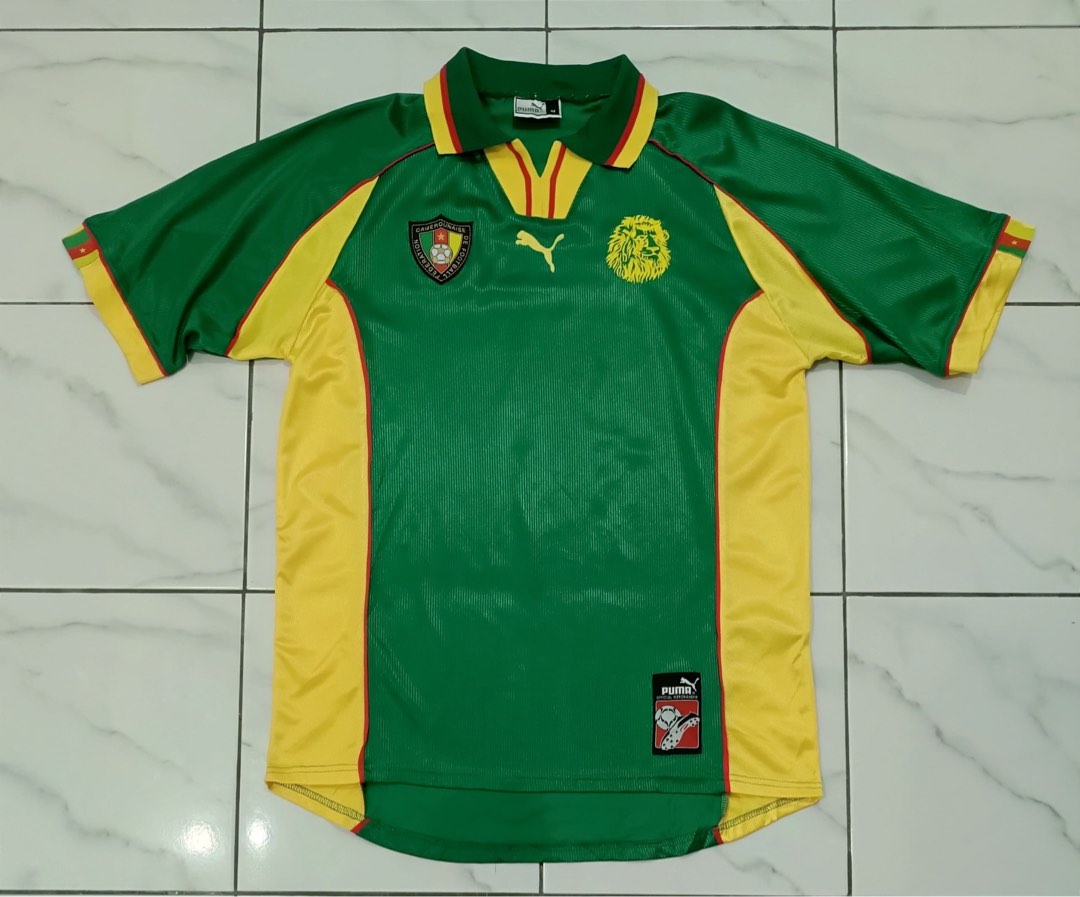 Rare Cameroon 1998 vintage puma original jersey Jersi world cup 98 wc98 ...