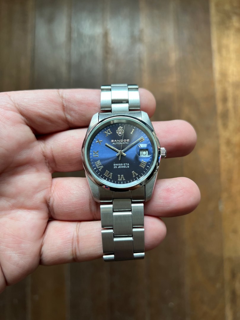Rare Sandoz Datejust blue roman numeral, Men's Fashion, Watches ...