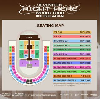 Seventeen Right Here World Tour Bulacan Day 1 D1, Tickets & Vouchers, Event Tickets on Carousell