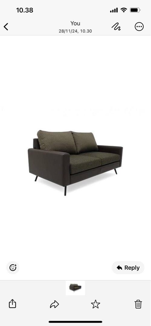 Sofa Cellini Dansk 3 Seater, Perabotan Rumah di Carousell
