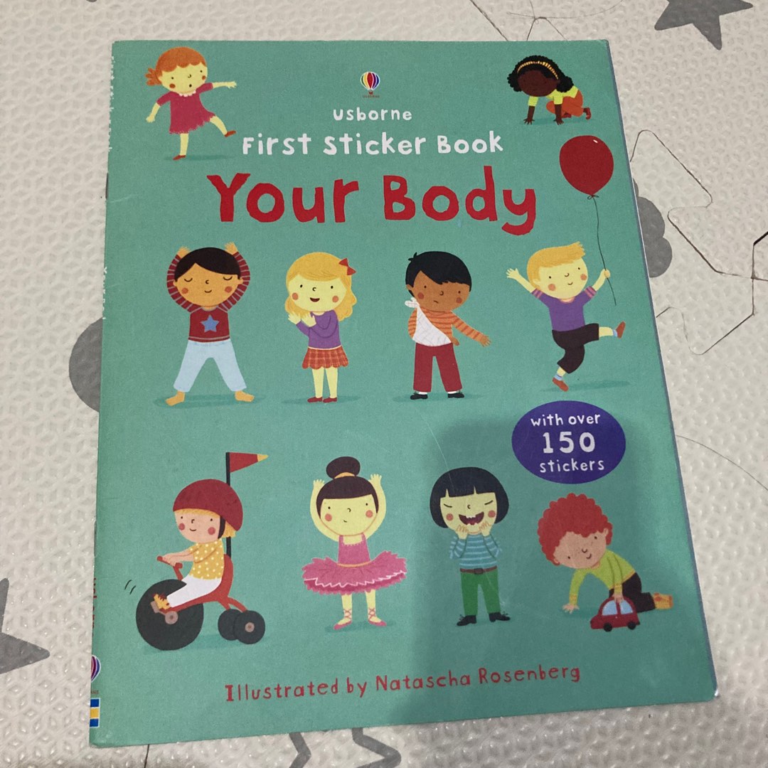 sticker book usborne your body, Buku & Alat Tulis, Alat Tulis di Carousell