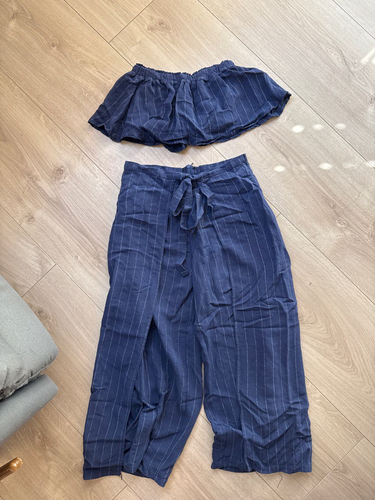 Tube-pants linen coords, Women's Fashion, Dresses & Sets, Sets or ...