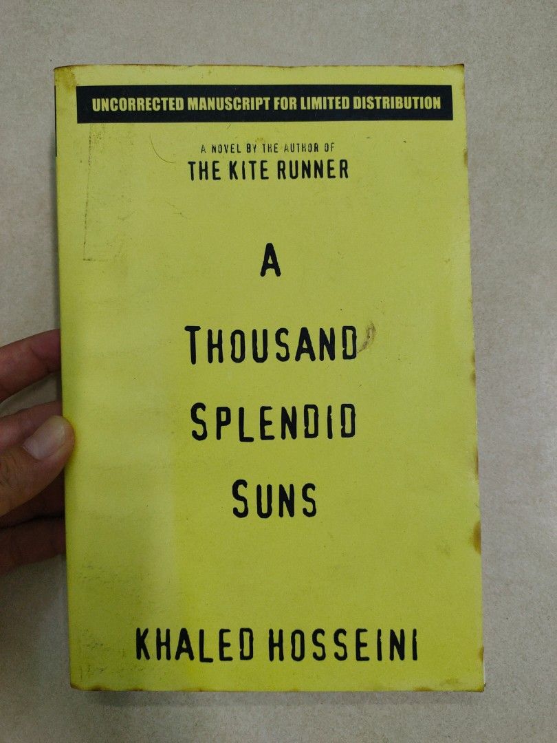 [Used] [Uncorrected Manuscript] A Thousand Splendid Suns by Khaled ...