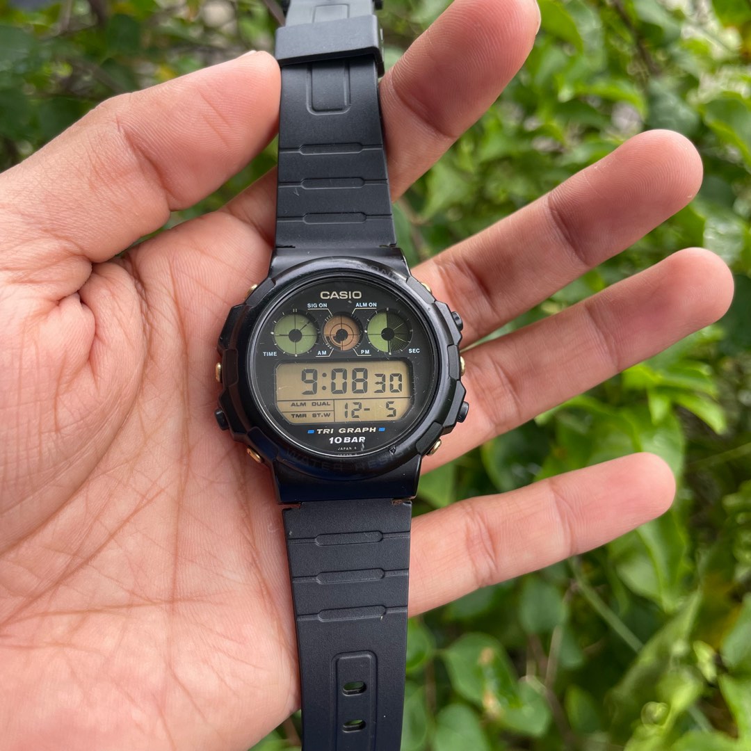 Vintage Casio Tri Graph, Men's Fashion, Watches & Accessories, Watches ...