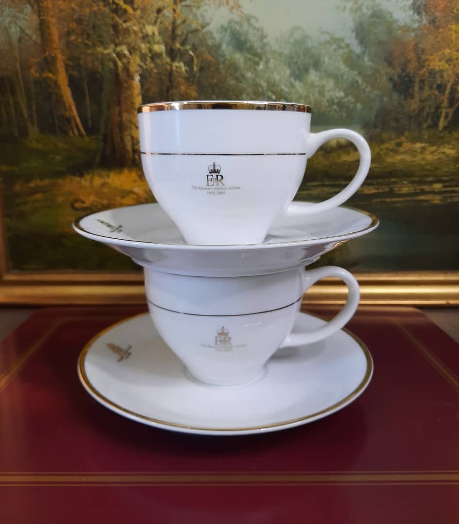 Vintage Queen Elizabeth II The Queen's Golden Jubilee Teacup & Saucer ...