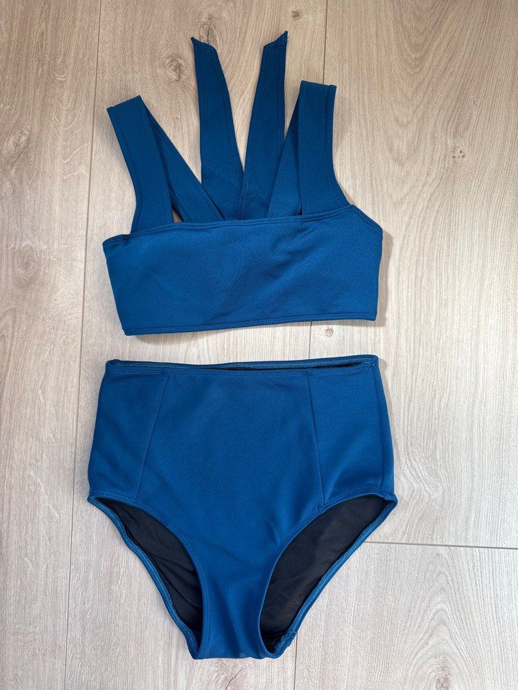 Wave swimwear dark blue bikini, Women's Fashion, Swimwear, Bikinis ...