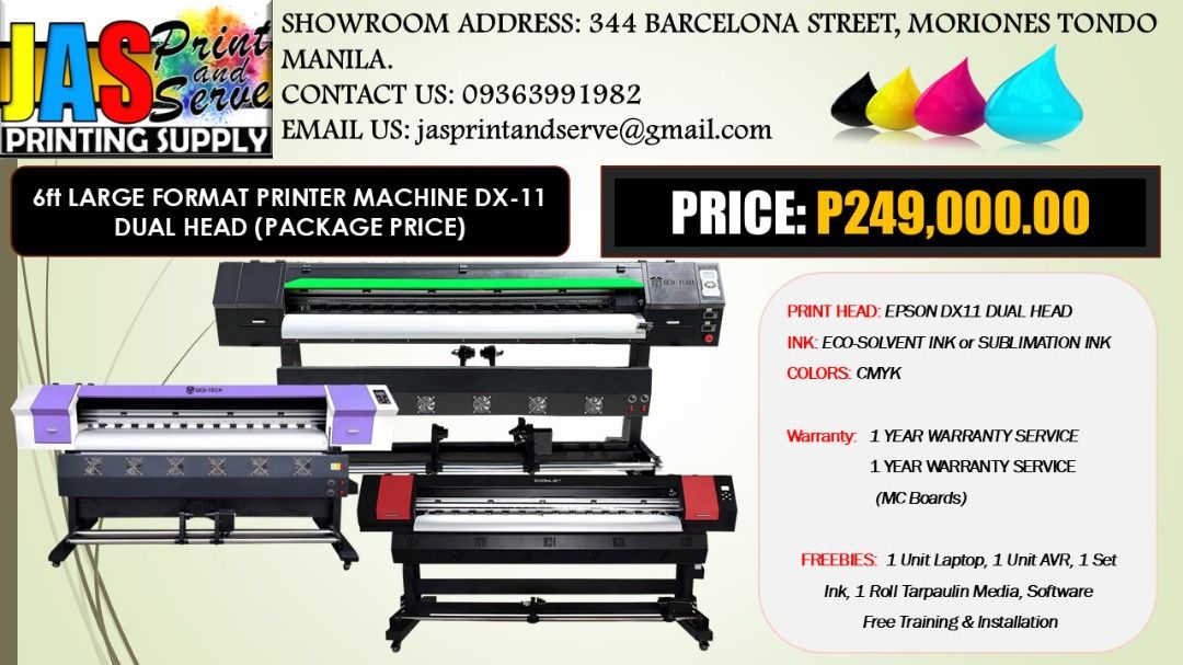 6FT PROMO PRICE AND PACKAGE PRICE LARGE FORMAT PRINTING MACHINE DUAL ...