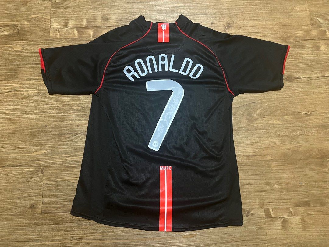 #7 CR7 Cristiano Ronaldo Manchester United 2007-08 Away Black Pearl ...