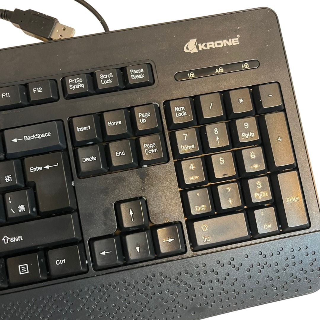 二手 KRONE 立光 梭哈手USB防水鍵盤 SK0B 電競鍵盤 有線鍵盤 符合人體工學 手感更舒適超彈力回饋, 電腦及科技產品, 電腦周邊產品, 電腦鍵盤及相關產品在旋轉拍賣