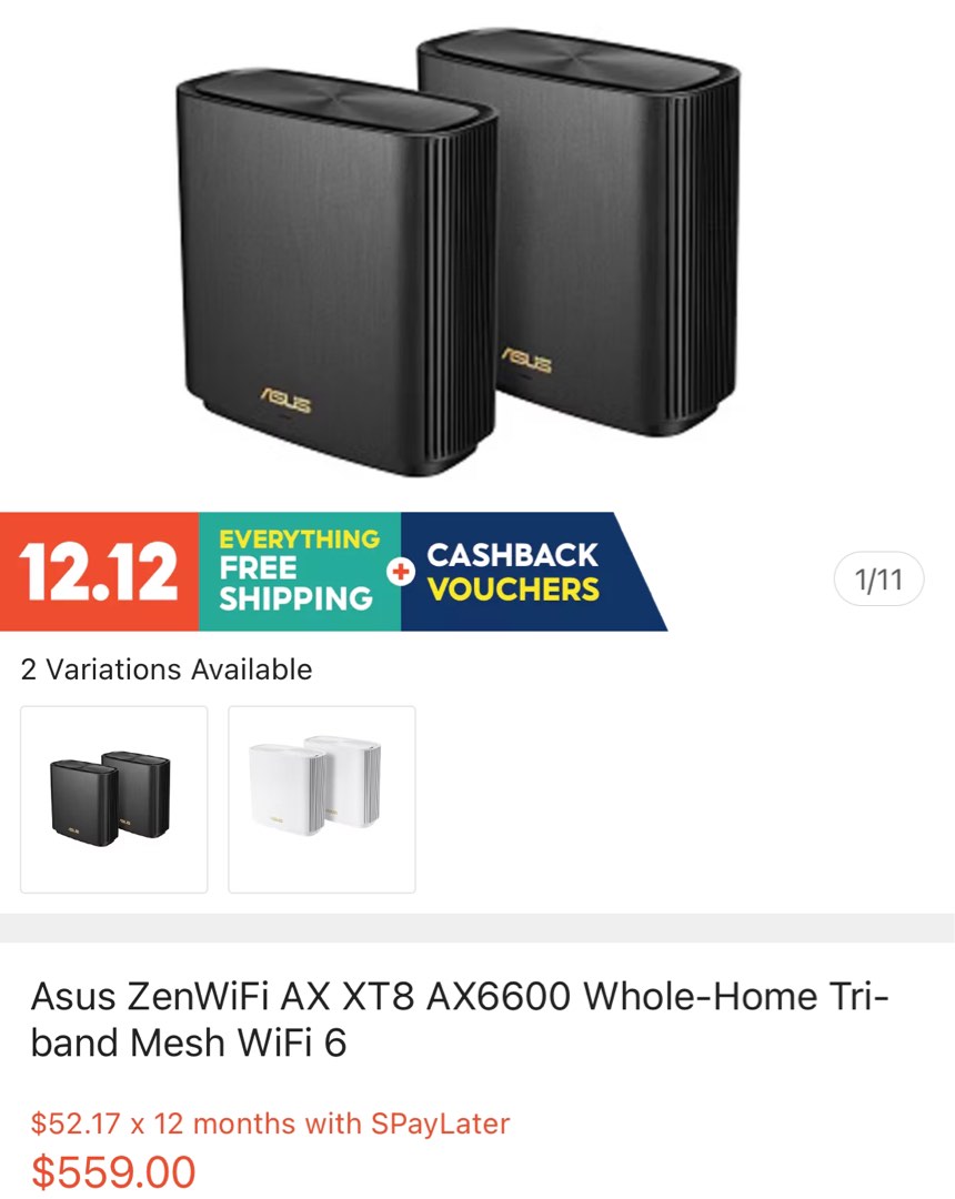 Asus AX6600 Tri Band Wifi Router, Computers & Tech, Office & Business ...