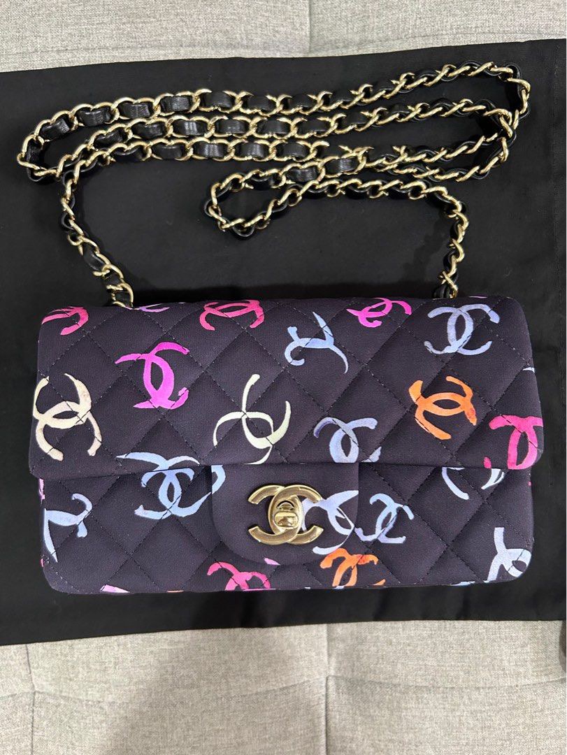 Authentic Chanel 24S Multicolor Mini Classic Flap Rectangular, Luxury ...