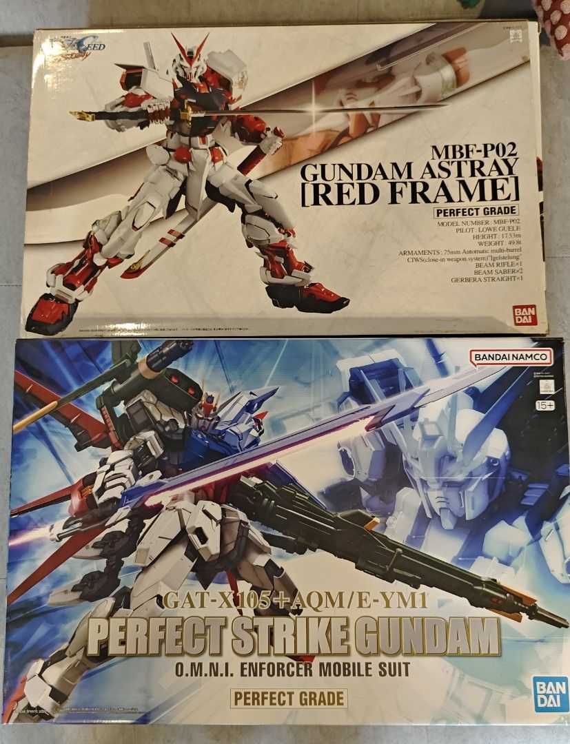 Bandai Gundam Perfect Grade / PG Perfect Strike & Astray Red Frame ...
