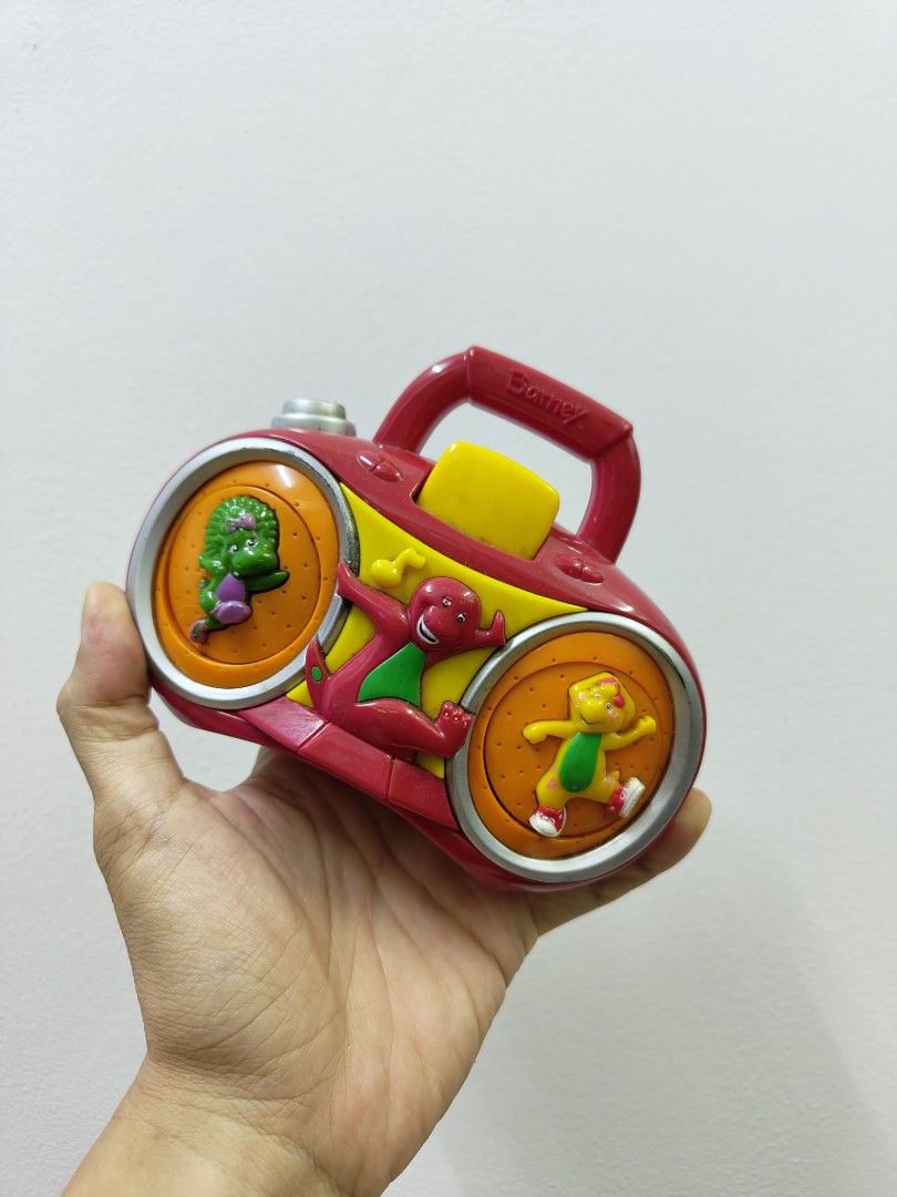 Barney & Friends Mattel Boombox Radio Toy With Tunes Music Barney Toys ...