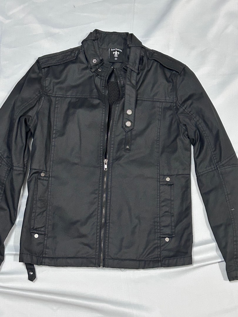 BNY black jacket leather, Men's Fashion, Coats, Jackets and Outerwear ...