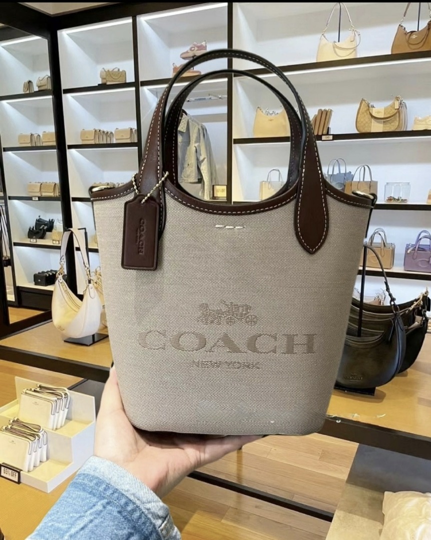 Coach CR169 Hanna Bucket Bag in Natural Canvas and Multicolor Refined ...