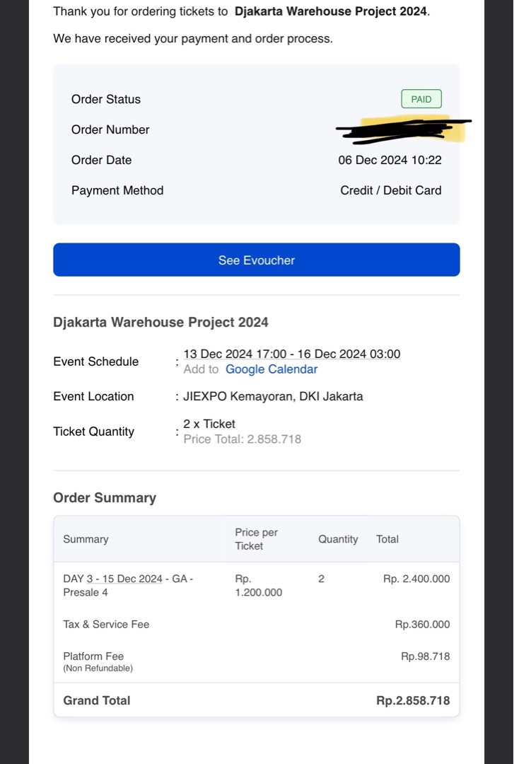DAY 3 : ANYMA DWP 15/12, Tickets & Vouchers, Event Tickets on Carousell