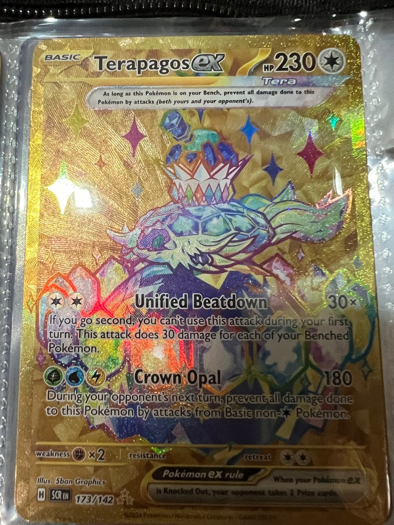 Gold Terapagos GX Pokemon TCG, Hobbies & Toys, Toys & Games on Carousell