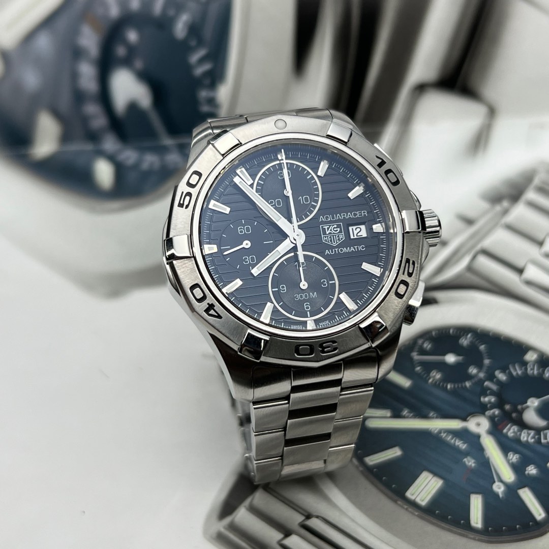 Jam Tag Heuer Aquaracer Chronograph, Barang Mewah, Jam Tangan di Carousell