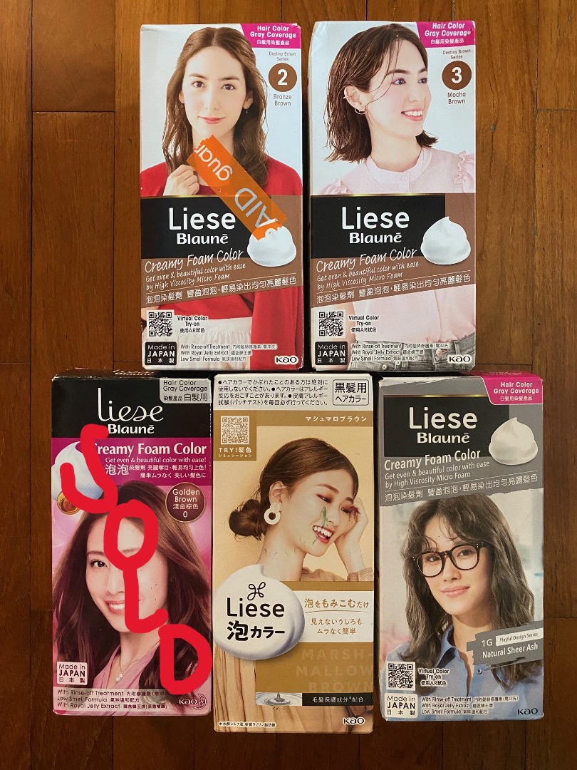 KAO Liese Blaune “Made in Japan” Creamy Foam Color Hair Dye, Beauty & Personal Care, Hair on ...