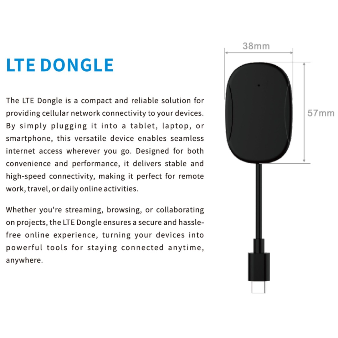 4G LTE USB Type C Dongle. Plug and Play. Supports Windows, Android, IOS ...