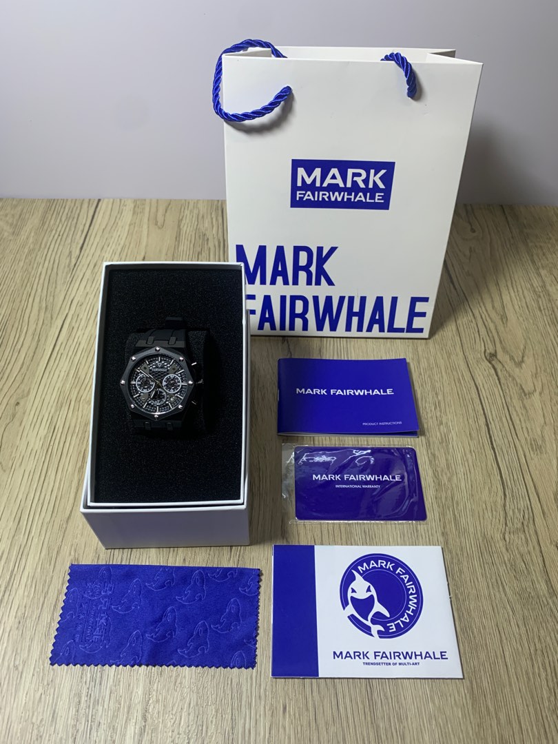 Mark Fairwhale Chronograph All Black, Men's Fashion, Watches ...
