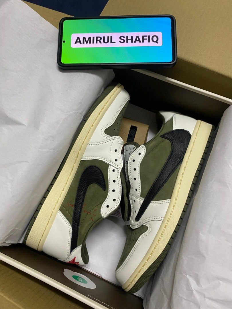 Nike Air Jordan 1 low Travis scott reverse olive original Aj1 low ...
