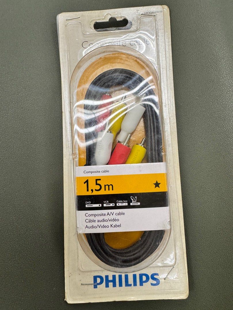 Philips composite cable for audio 1.5 meter, Audio, Soundbars, Speakers ...