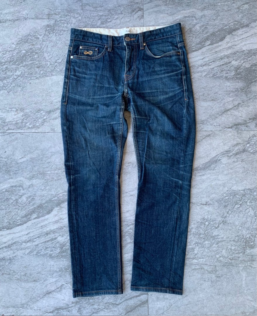 Plac Slim Straigth Raw salvedge Pants, Men's Fashion, Bottoms, Jeans on ...
