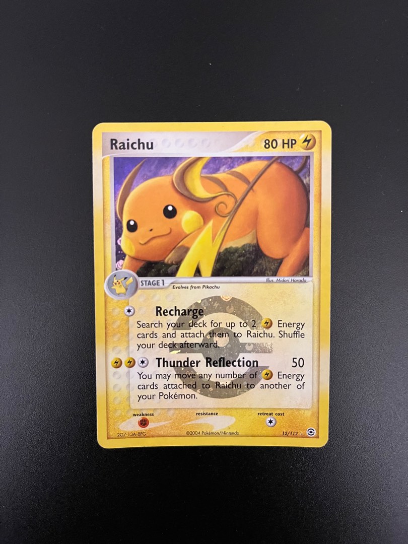 中古PTCG Raichu Reverse Holo 12/112 EX Series Fire Red Leaf Green, 興趣及遊戲 ...