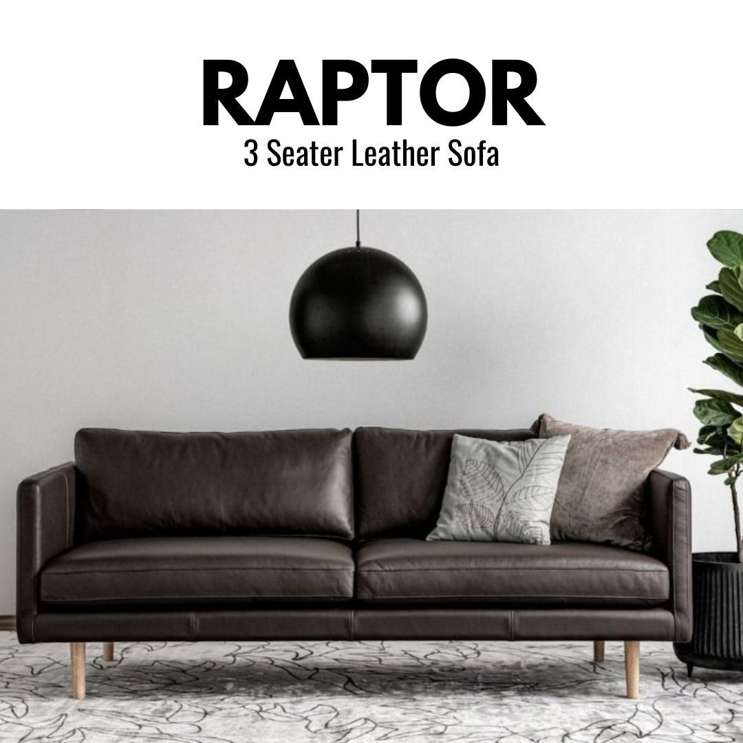 Raptor 3 Seater Leather Sofa - Free delivery, Furniture & Home Living ...