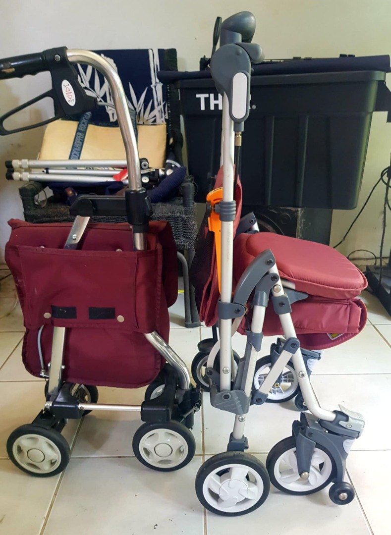 Rollator adult walker Japan stroller, Health & Nutrition, Assistive ...