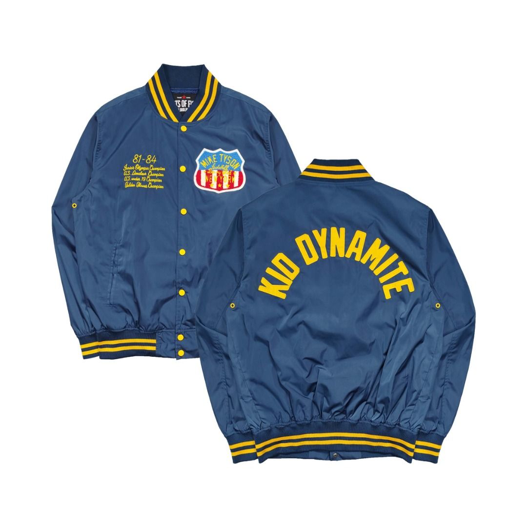 Roots of Fight "Kid Dynamite" Mike Tyson Stadium Jacket, Men's Fashion ...
