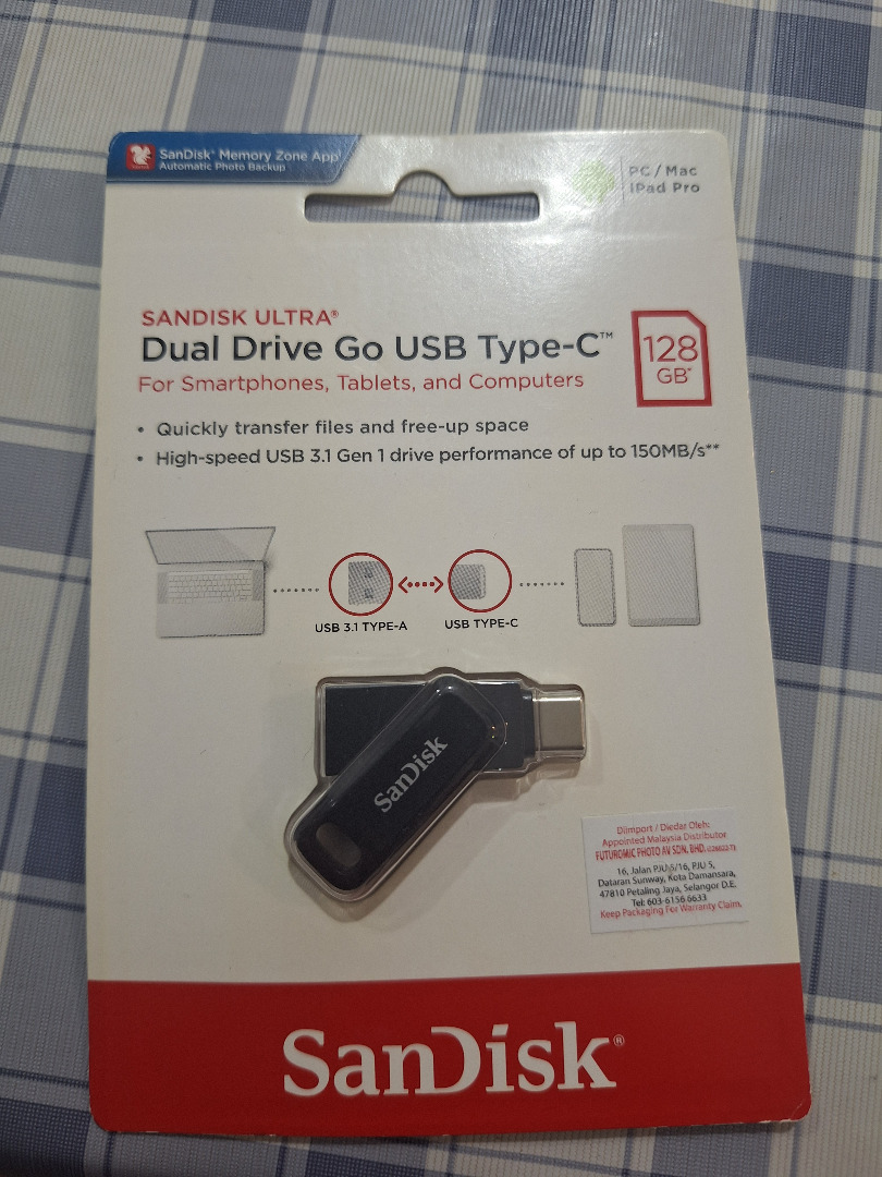 SanDisk Ultra Dual Drive Go USB Type-C Thumbdrive Pendrive 128GB ...