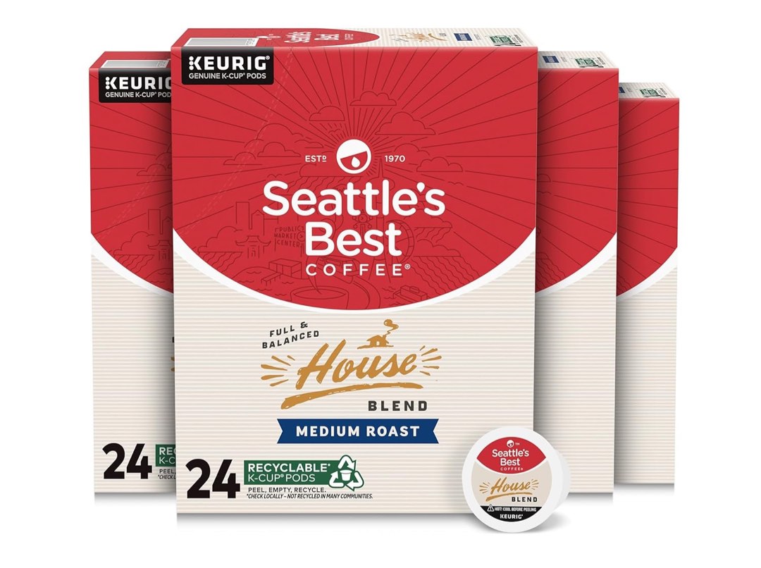 Seattles Best House Blend Keurig K-Cup Coffee Pods 24count/box, TV ...