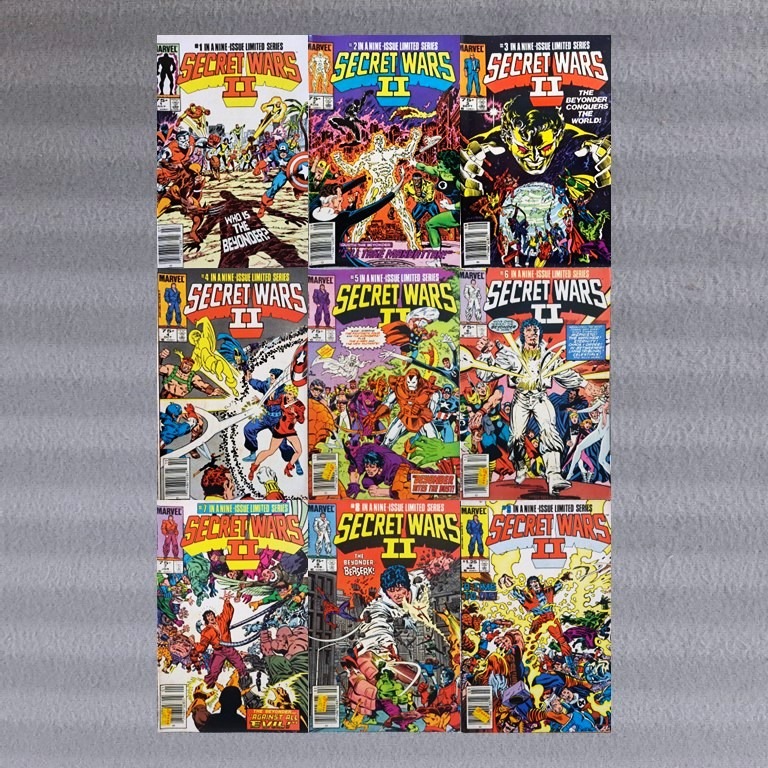 Secret Wars II 9/9 Complete Set (Marvel Comics) Key Issue: 1st App (Jim ...