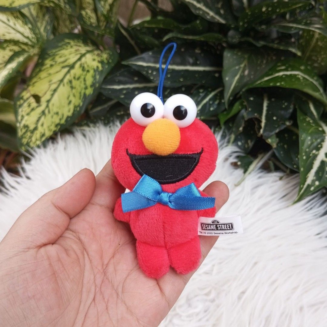 Sesame Street ELMO Red Muffet 3 inches Original Japan Plush Strap ...