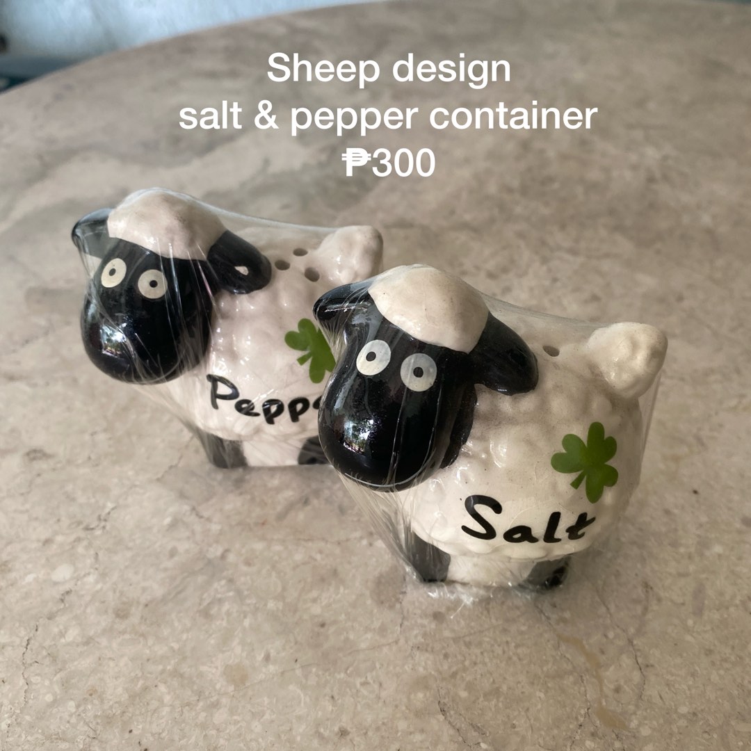 Sheep design salt & pepper shaker container, Furniture & Home Living ...