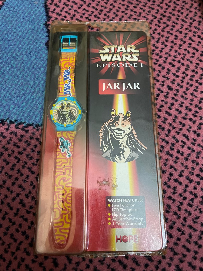 STAR WARS Episode 1 Jar Jar Binks LCD Watch 1999, Hobbies & Toys ...
