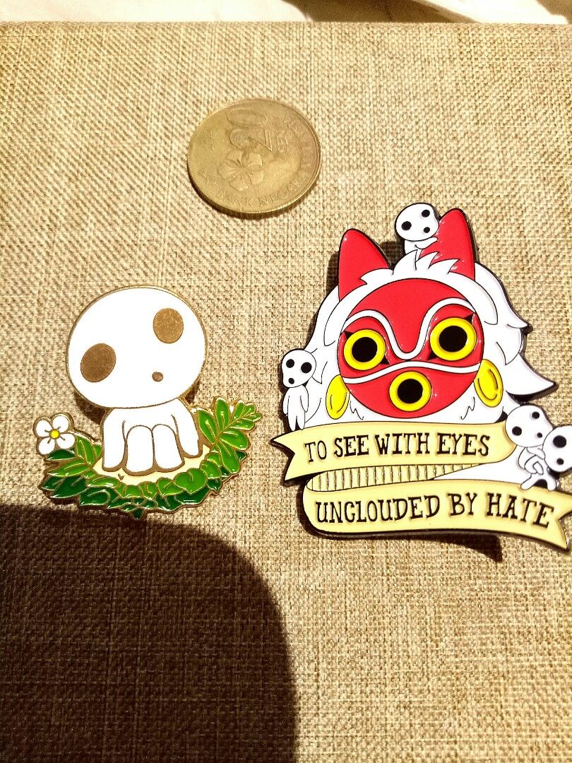 Studio Ghibli Princess Mononoke Enamel Pins ( Read Description For ...