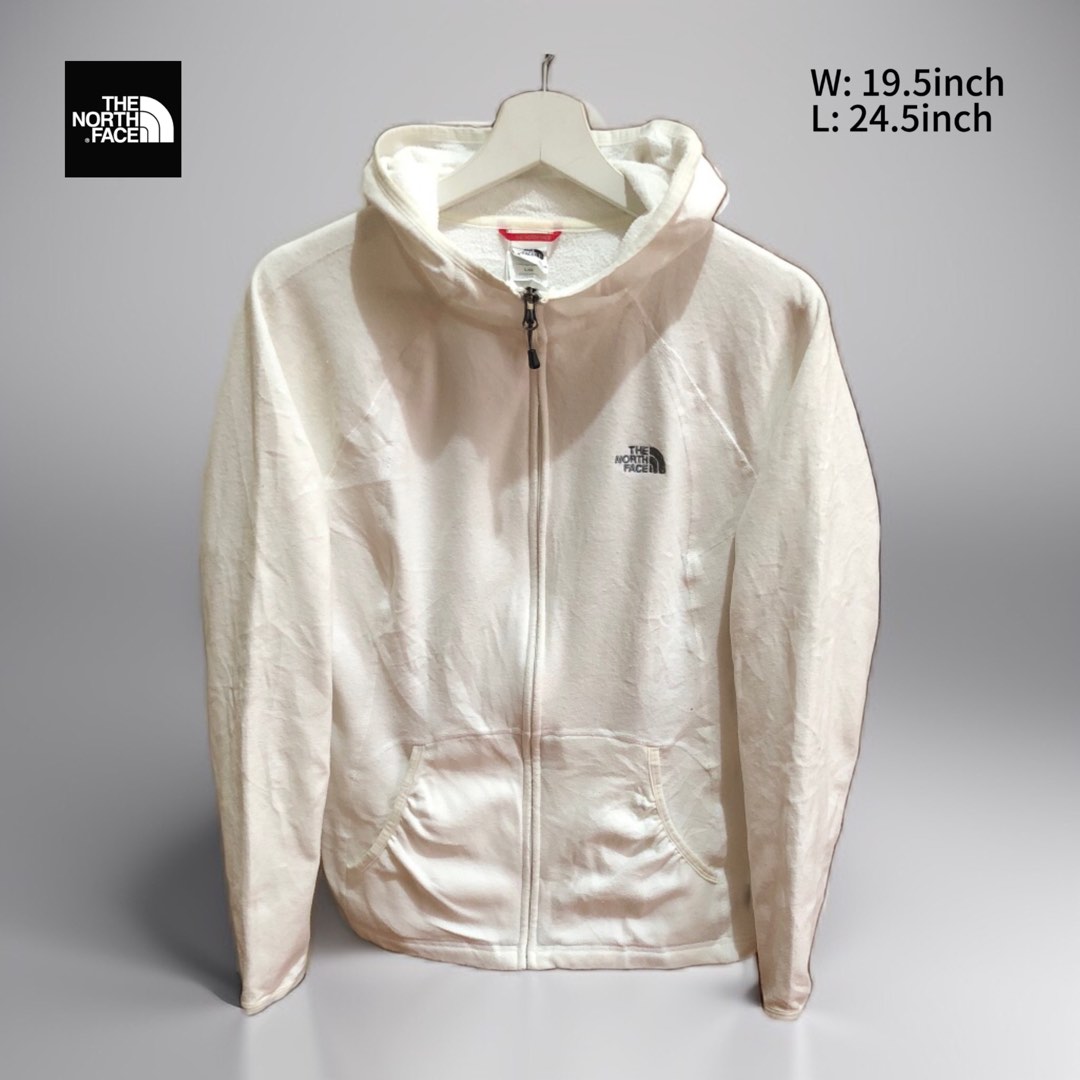 The north face white hoodie jacket, Women's Fashion, Coats, Jackets and ...