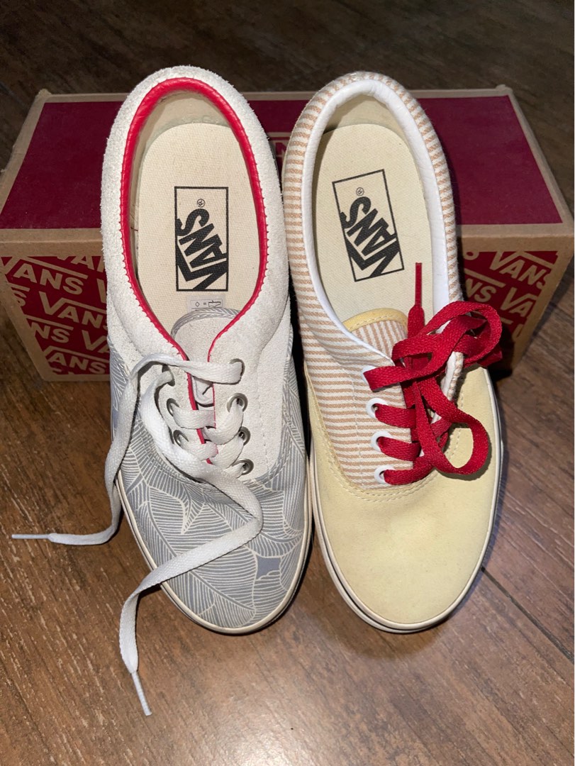 VANS ERA (mismatch) STRIPE/FLORAL, Women's Fashion, Footwear, Sneakers ...