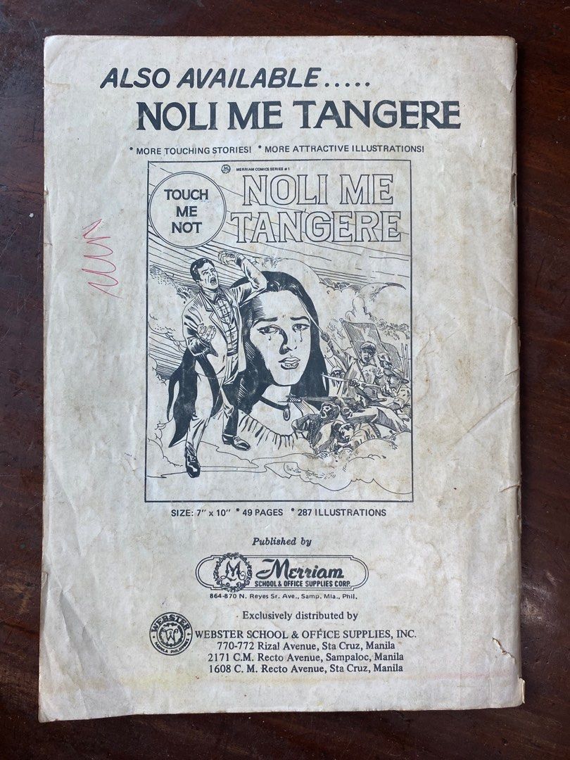 Vintage Tagalog Comics Komiks Merriam Series - El Filibusterismo ni Dr ...