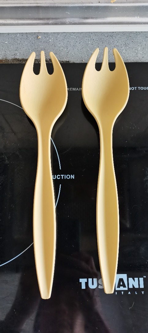 Vintage Tupperware Salad Fork (set of 2), TV & Home Appliances, Kitchen ...