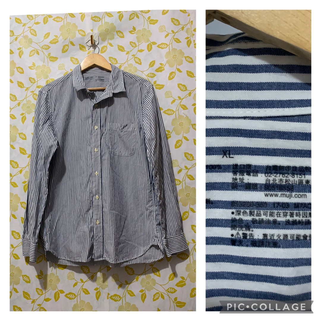 (XL) Muji men's long sleeve, Men's Fashion, Tops & Sets, Tshirts & Polo Shirts on Carousell