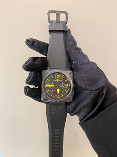 BELL & ROSS BR 01-94 PVD CHRONOGRAPH YELLOW AVIATOR DIAL LIMITED ...