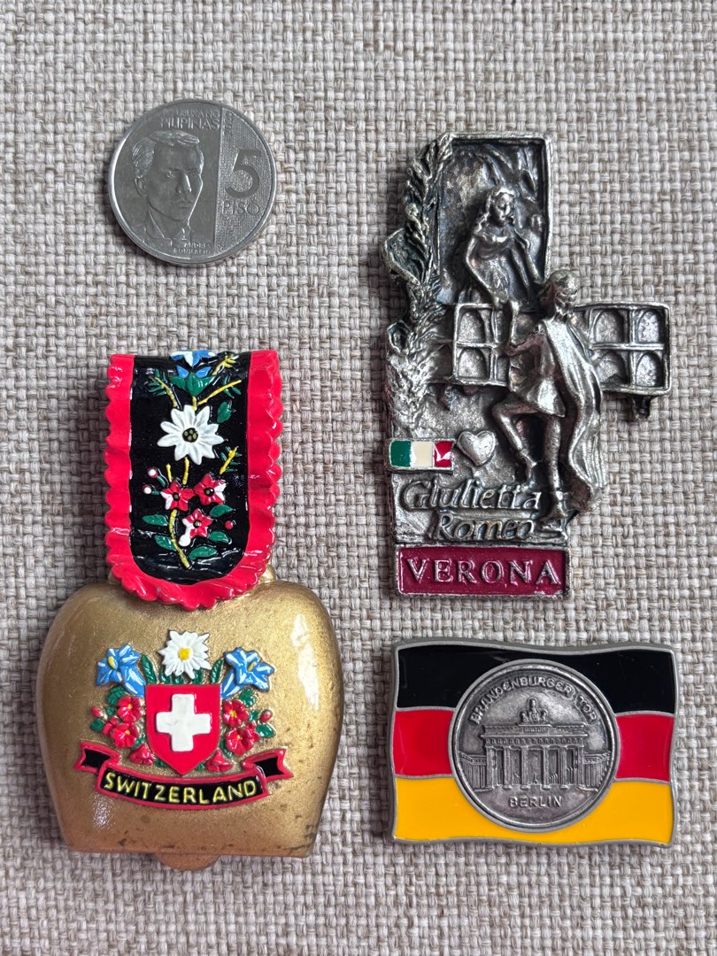 3 pcs Ref Magnet - Switzerland, Germany, Italy - Romeo and Juliet ...