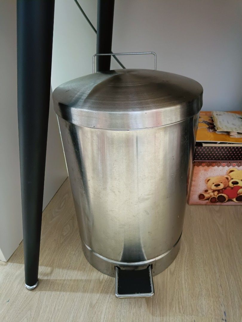 Aluminum dustbin with cover custom made, Furniture & Home Living ...